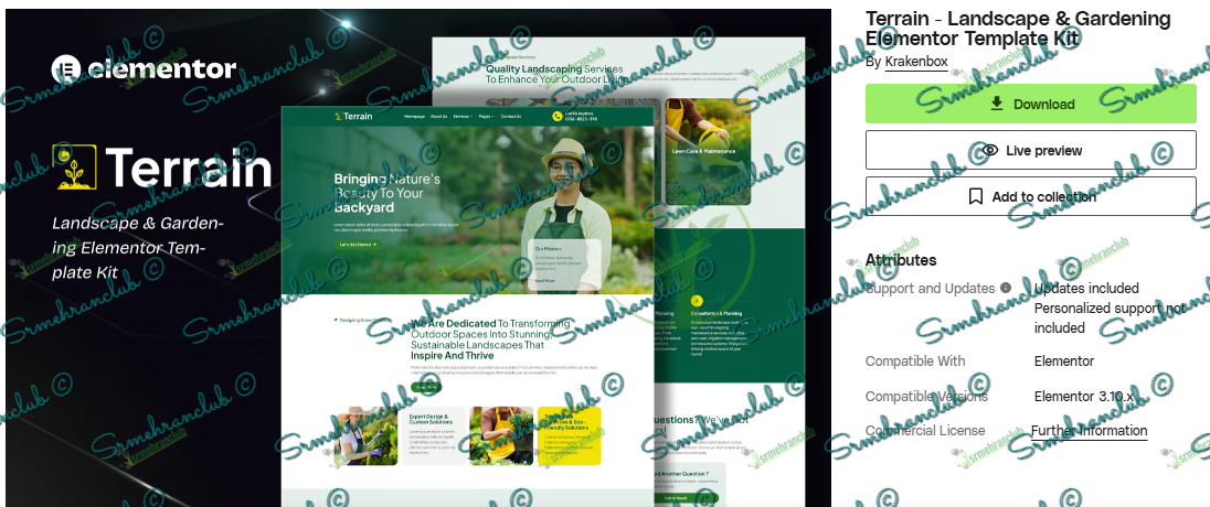 Terrain - Landscape & Gardening Elementor Template Kit
