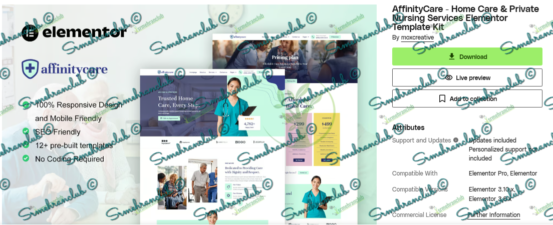 AffinityCare - Home Care & Private Nursing Services Elementor Template Kit