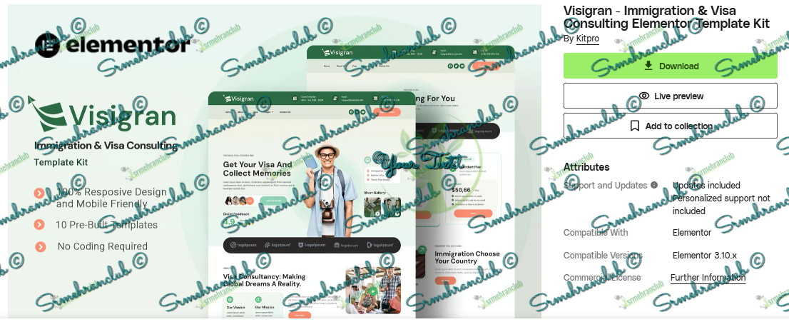 Visigran - Immigration & Visa Consulting Elementor Template Kit