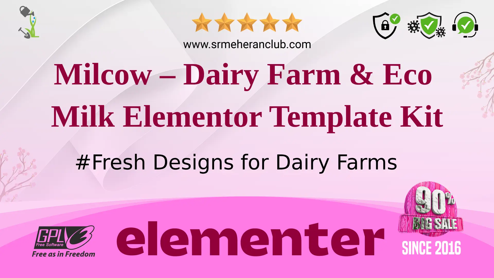 Download Milcow – Dairy Farm & Eco Milk Elementor Template Kit