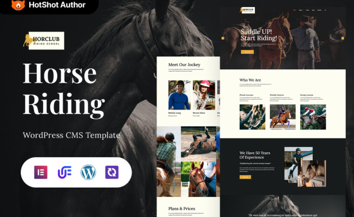 Horclub Horse Riding Theme Free Download – GPL Version