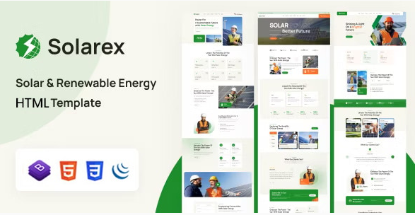 Solarex - Solar & Renewable Energy HTML Template