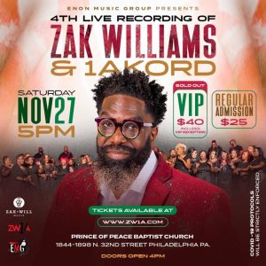 Zak Williams & 1AKORD 4th Live Album Recording Set For November 27 ...